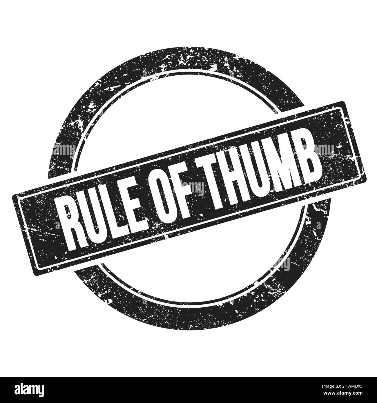 Rule of thumb stamp Black and White Stock Photos & Images - Alamy