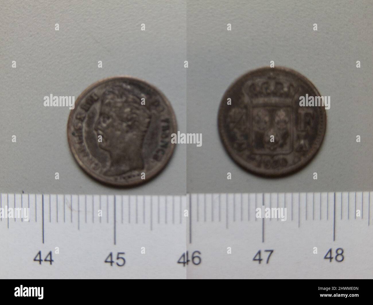 1/4 Franc of Charles X, King of France from Paris. Ruler: Charles X ...