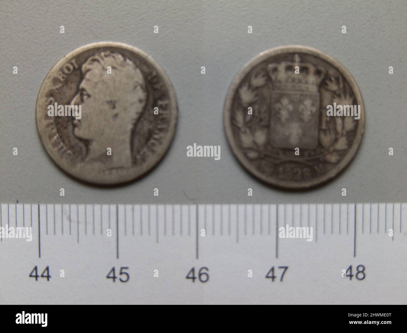 1/2 Franc of Charles X, King of France from Toulouse. Ruler: Charles X ...