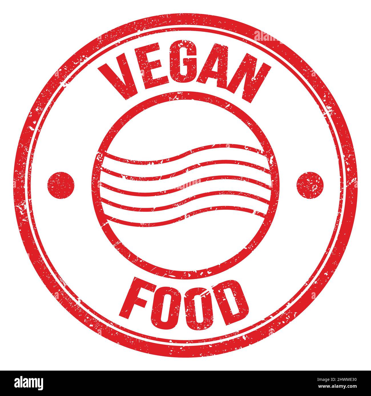 VEGAN FOOD text written on red round postal stamp sign Stock Photo - Alamy
