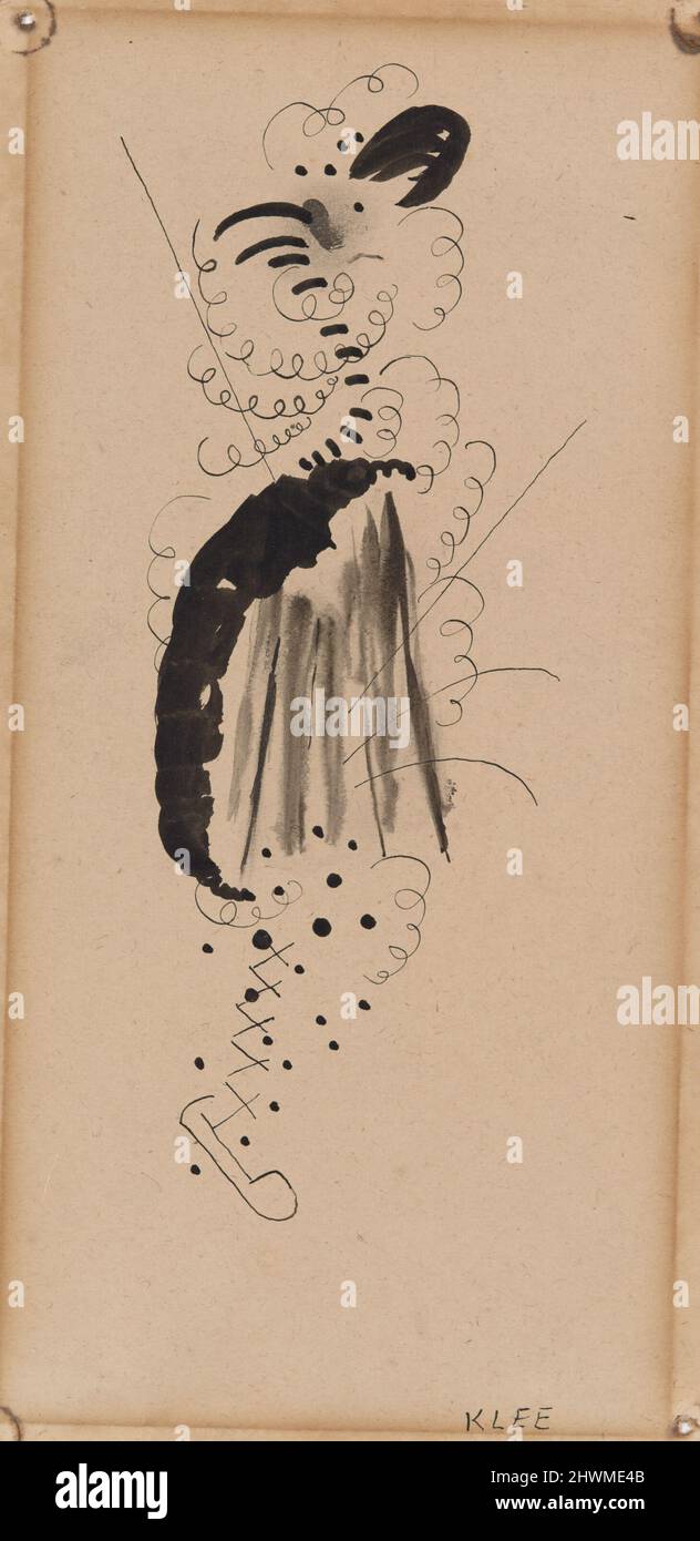 Portrait of Janet Braguin in the style of Paul Klee. Artist, attributed ...