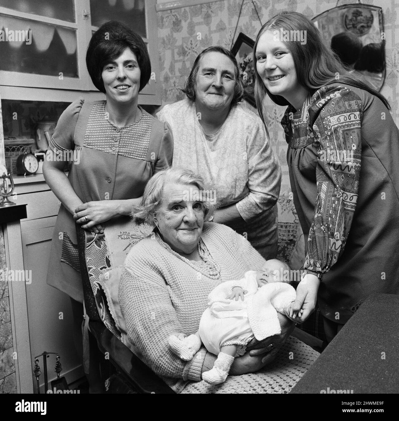 Five generation's of a family in South Bank. 1972 Stock Photo - Alamy