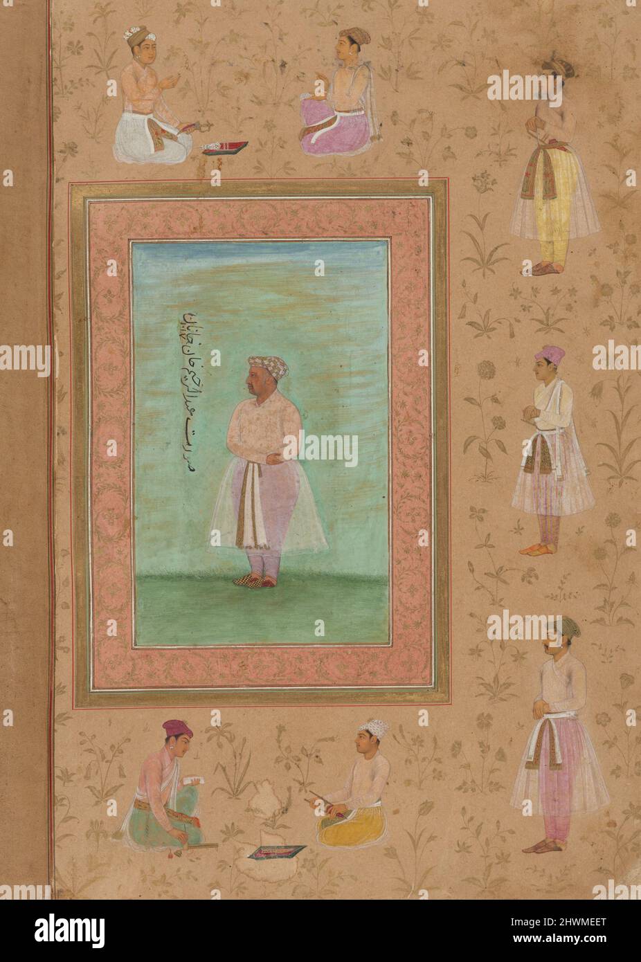 Portrait of Abdul Rahim, Khan-i-Khanan (1556–1627). Calligrapher: Mir ...