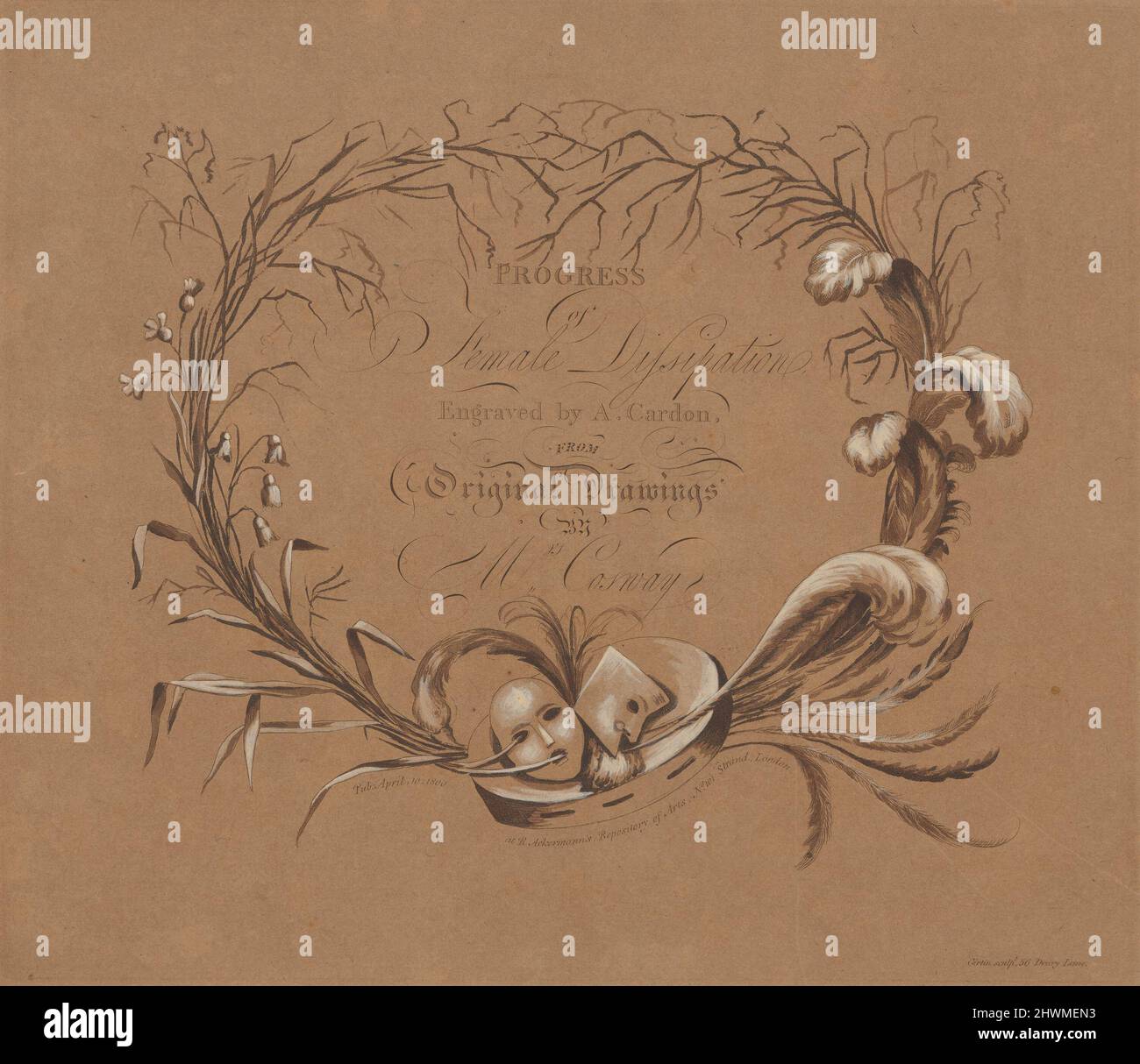 Progress of Female Dissipation, after Maria Cosway, 1759-1838. Artist ...