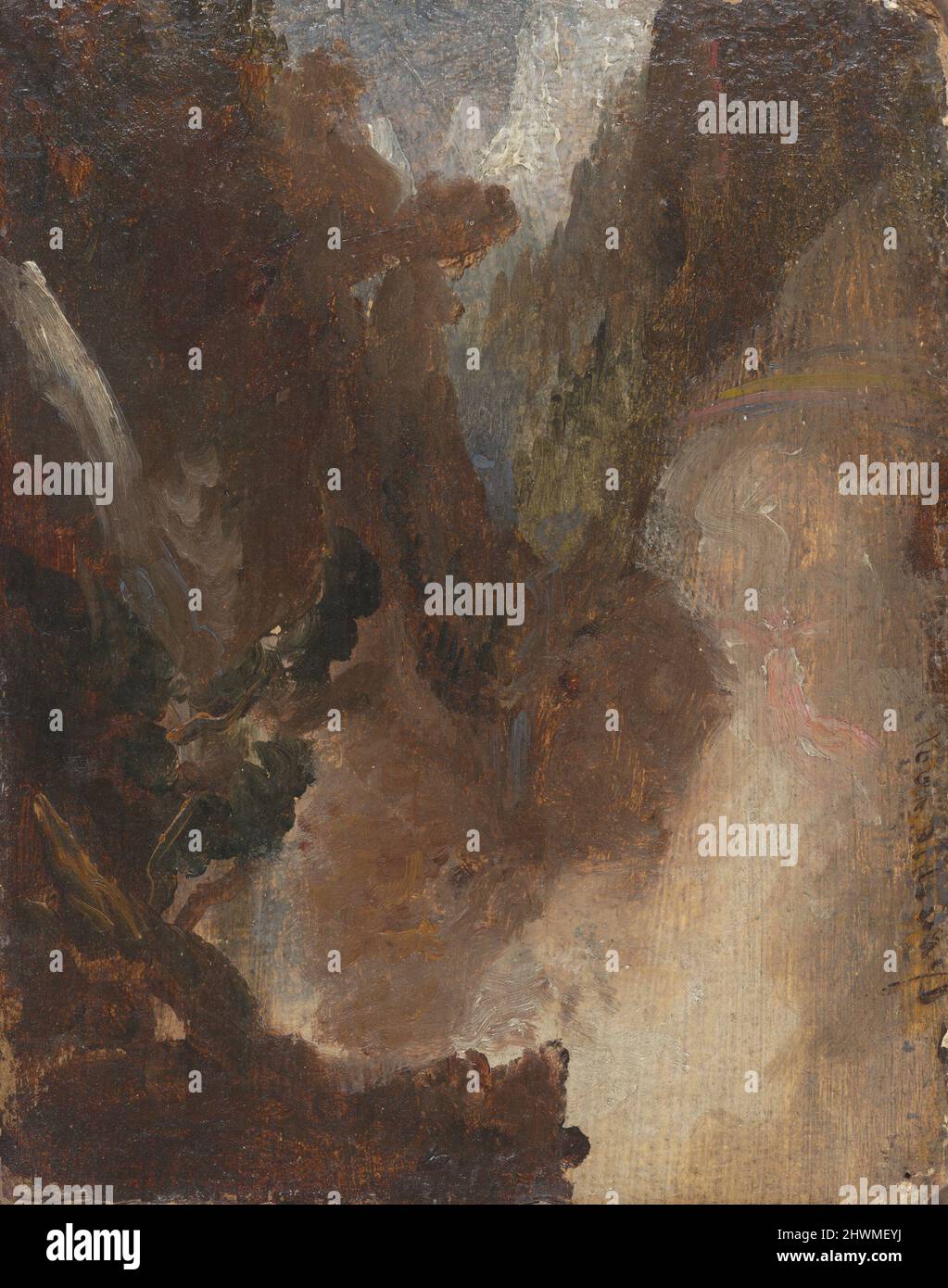 Study for a Scene from Lord Byron’s “Manfred”. Artist: Thomas Cole ...