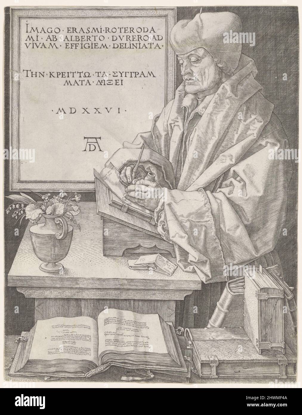 Portrait of Gerhard Desiderius Gerhards, Called Erasmus of Rotterdam ...