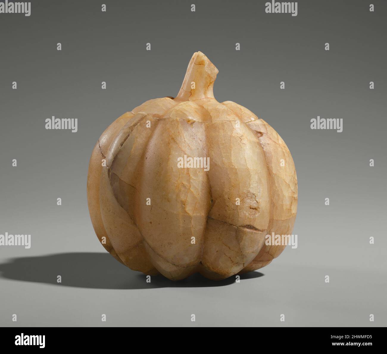 Lidded Vessel in the Shape of a Squash. Artist: Unknown Stock Photo - Alamy