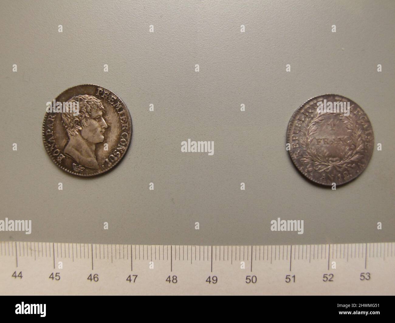 1 Franc of Napoleon Bonaparte from Paris. Ruler: Napoleon Bonaparte ...