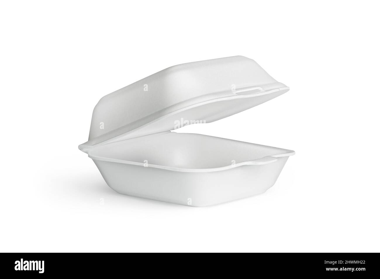 White styrofoam food box isolated on white background. With clipping ...