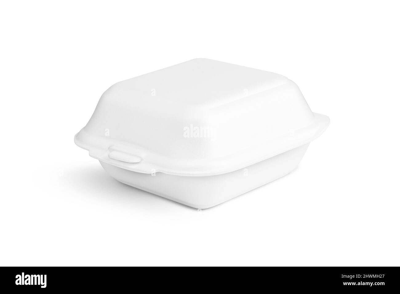 White styrofoam food box isolated on white background. With clipping ...