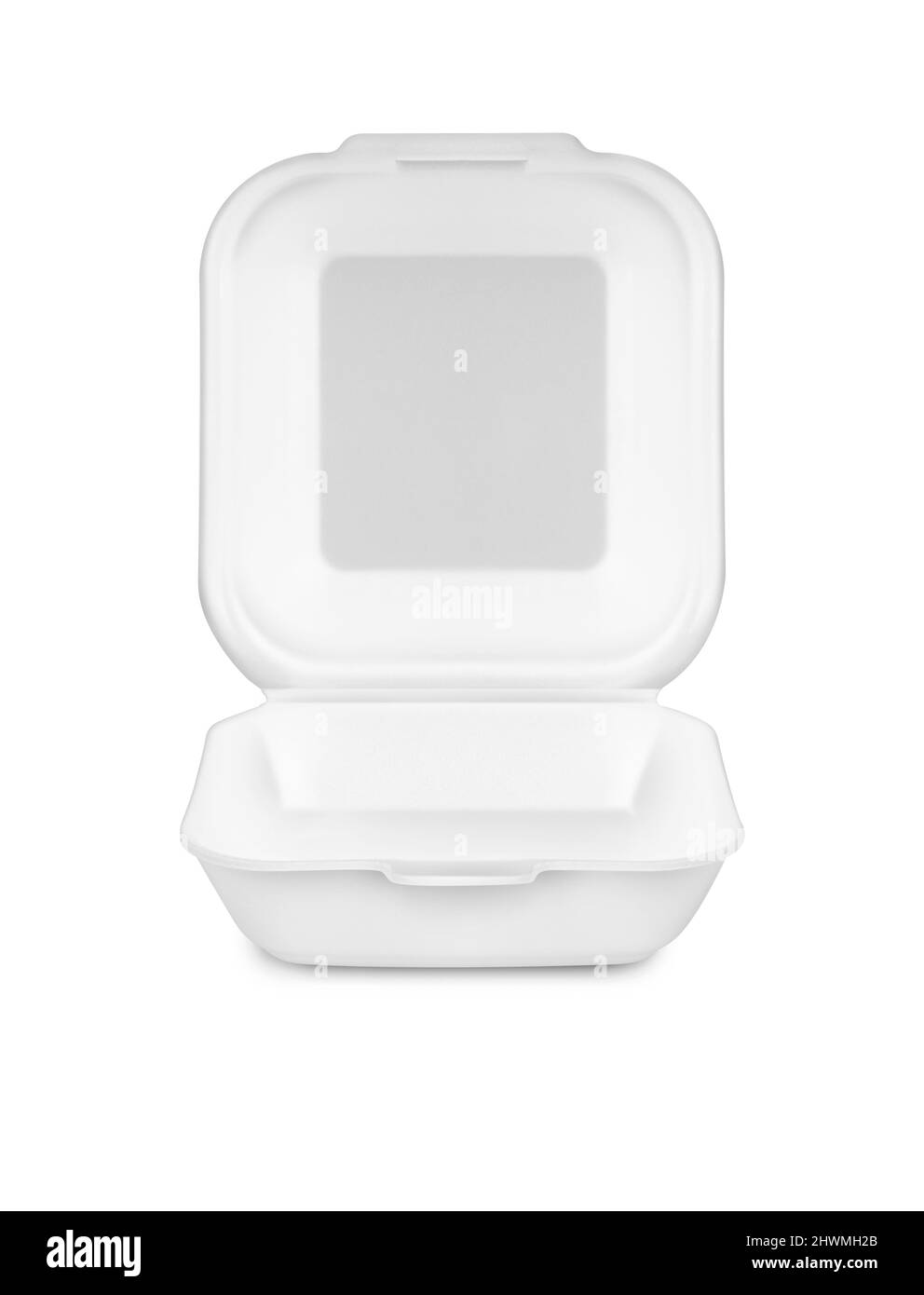 White styrofoam food box isolated on white background. With clipping ...