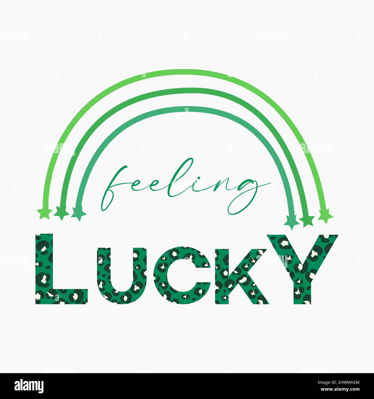St. Patrick day green rainbow. Feeling lucky Saint Patricks day clipart ...
