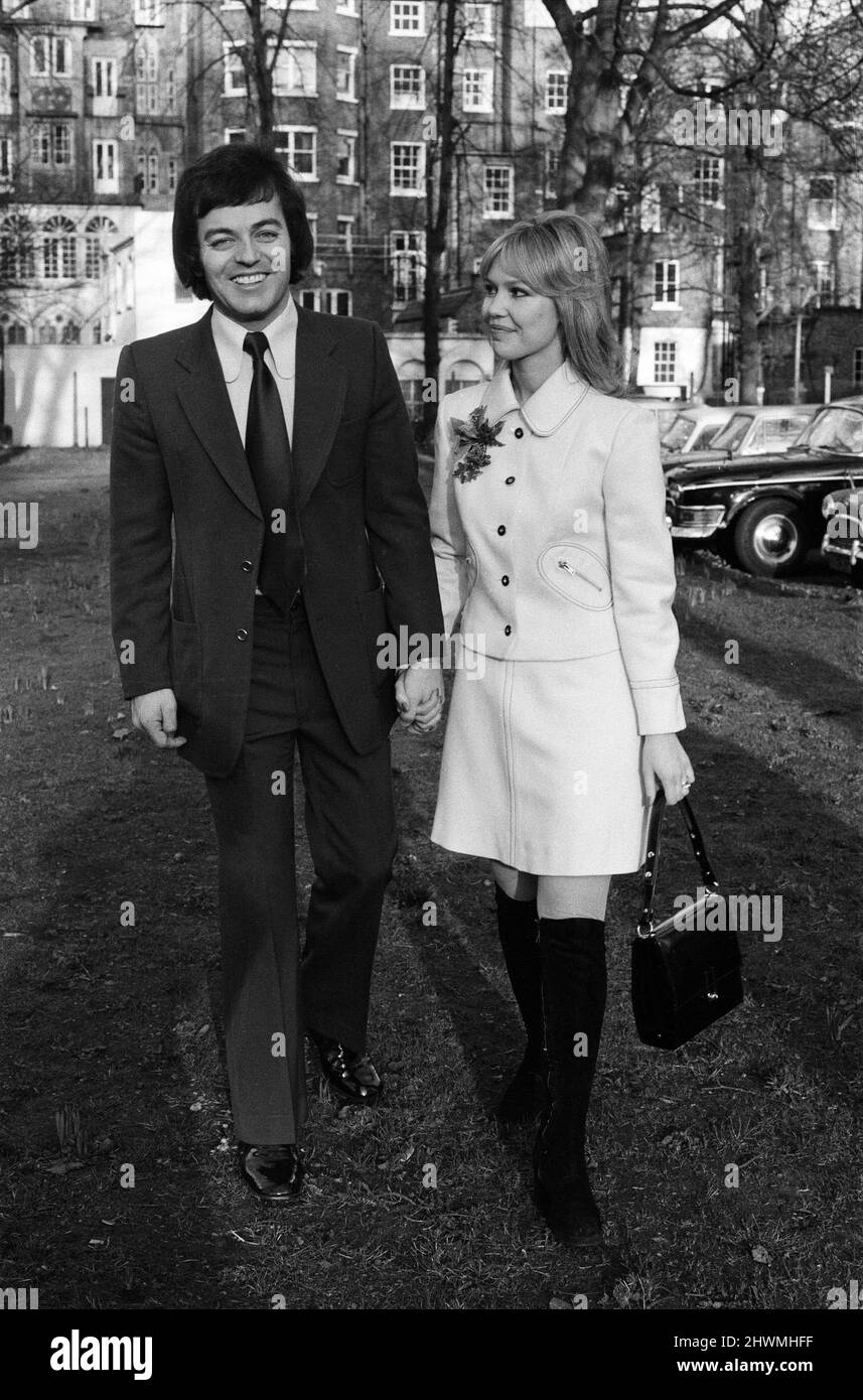 The wedding of Tony Blackburn and Tessa Wyatt at Caxton Hall, London ...