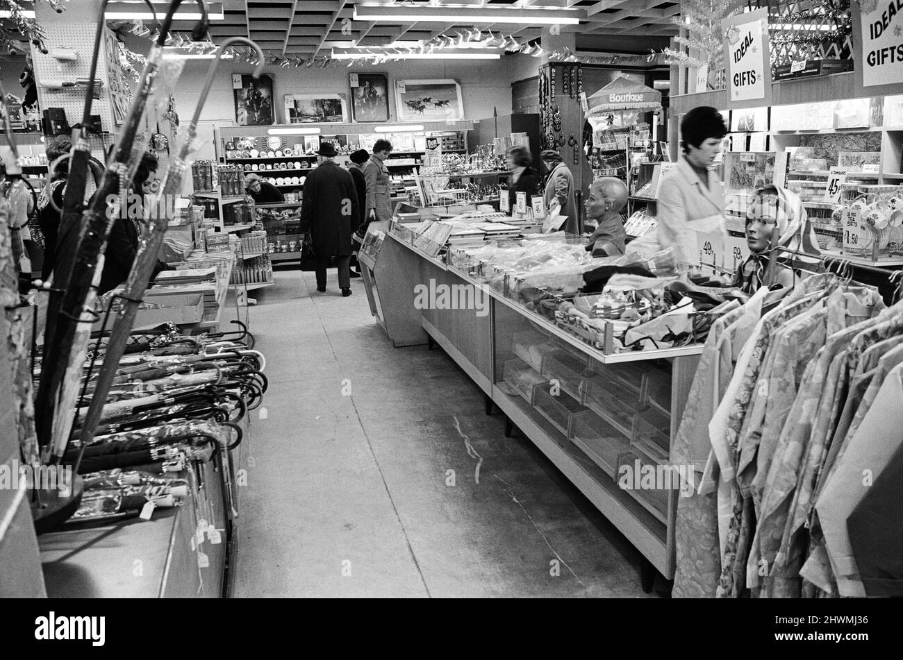 People shopping inside Tower House, Middlesbrough, North Yorshire. 1972 ...