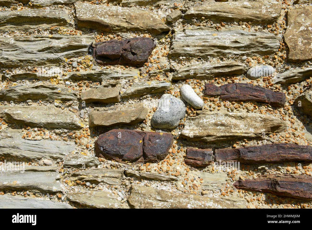 The castle wall at Hastings, Sussex, UK Stock Photo - Alamy