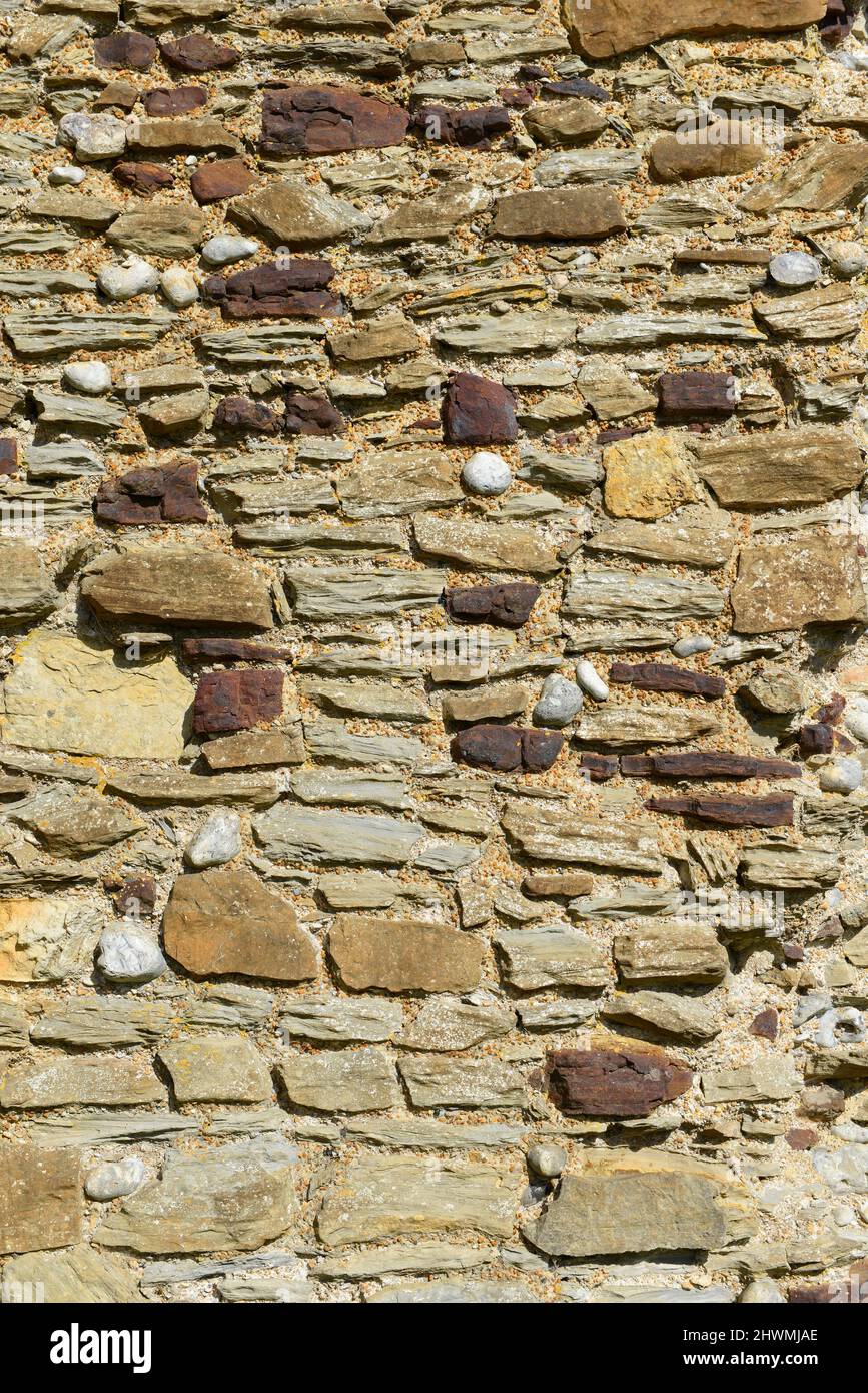 The castle wall at Hastings, Sussex, UK Stock Photo - Alamy