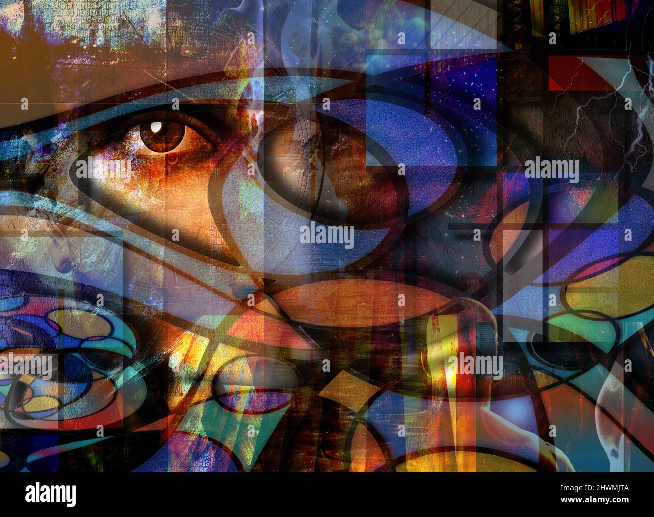 Face peers out from hi-res stock photography and images - Alamy