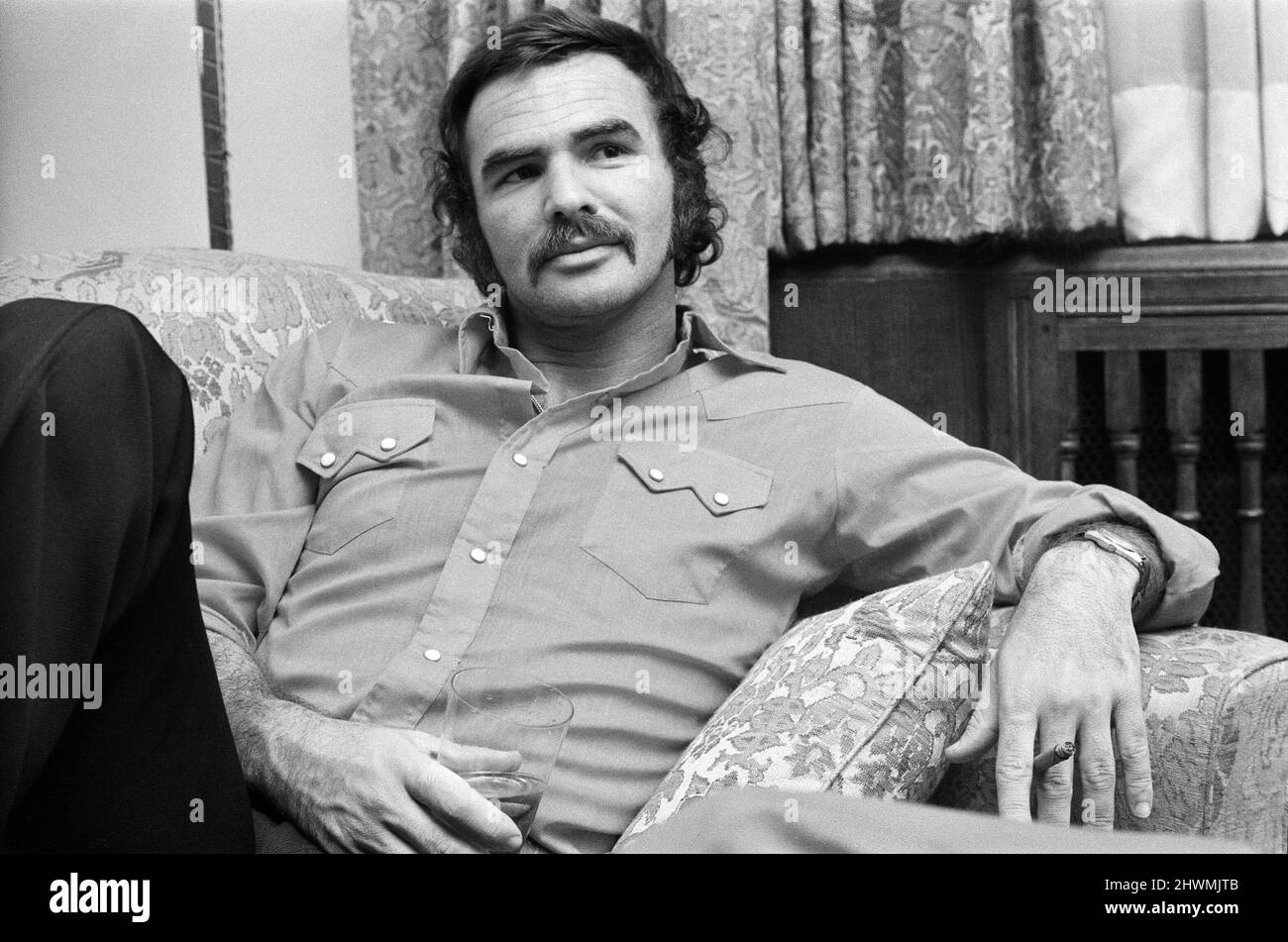 American actor Burt Reynolds at the Dorchester Hotel London. 6th July ...