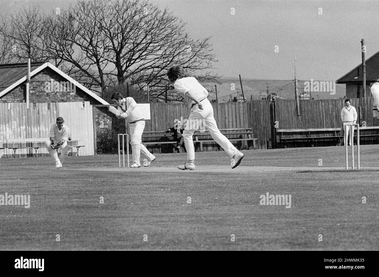 Cricket match, Saltburn v Guisborough. 1972 Stock Photo - Alamy