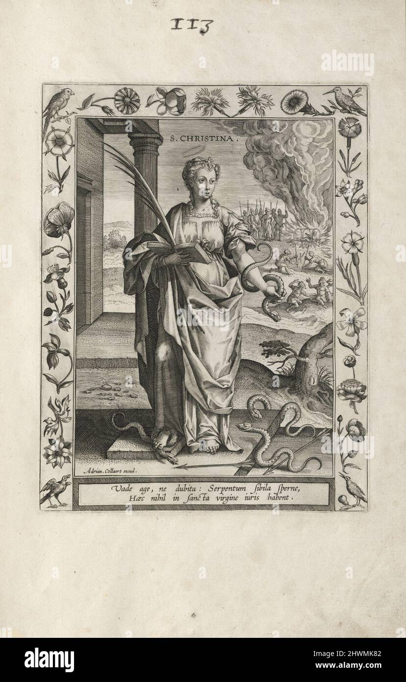 Saint Christina, 1 of 25 plates from the series Martyrologium Sanctarum ...