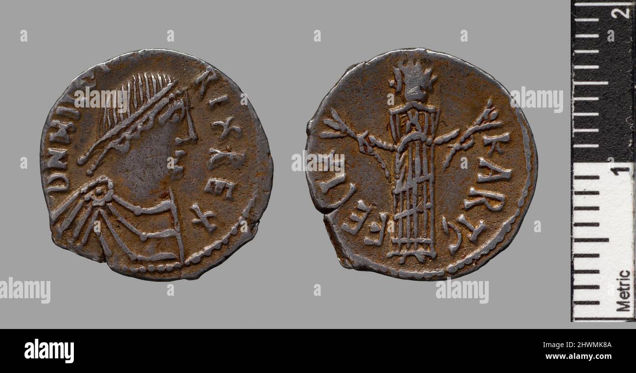 50 Denarii of Hilderic from Carthage. Ruler: Hilderic, 523 - 530 Mint ...