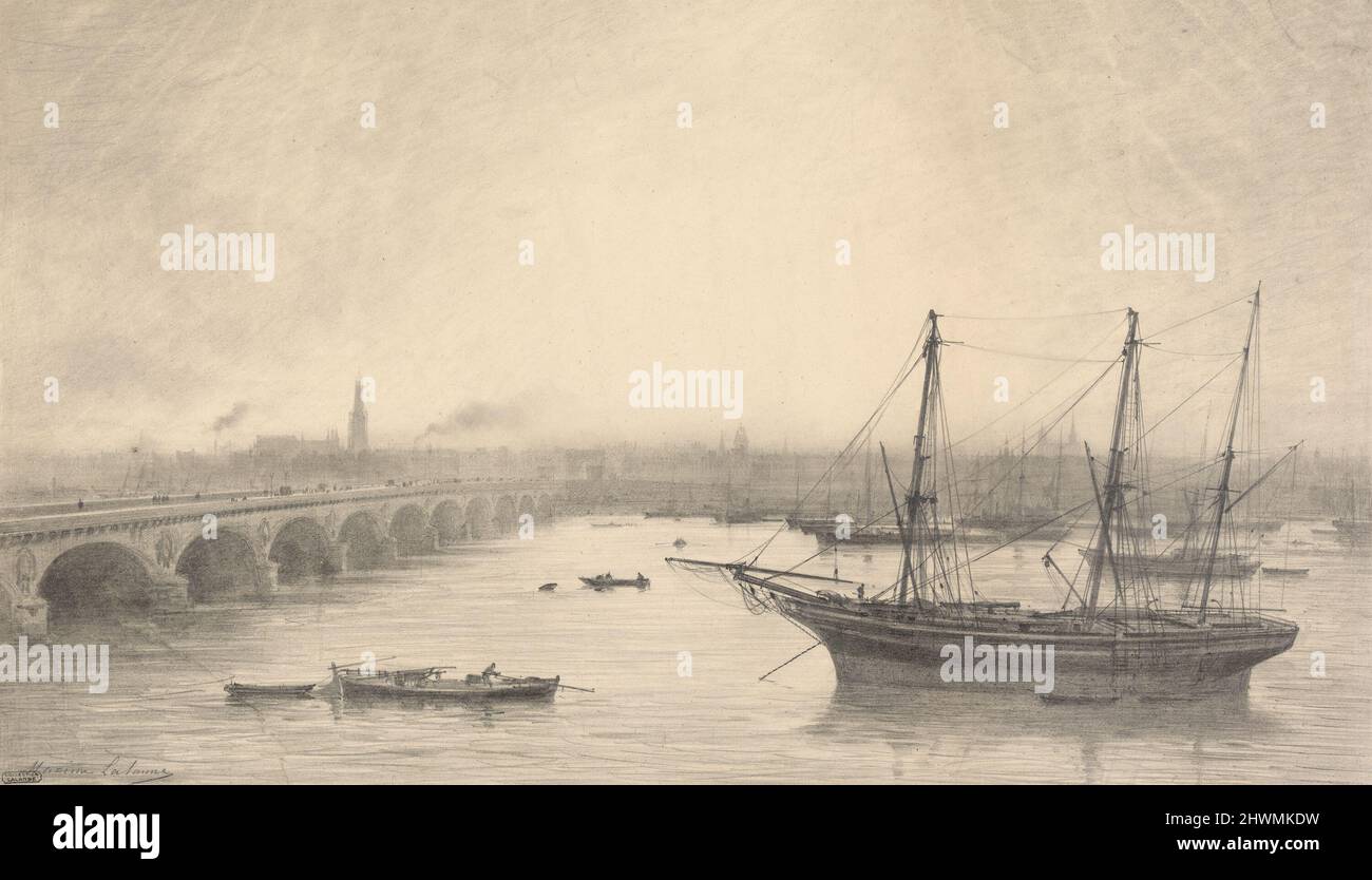 View of Bordeaux. Artist: Maxime Lalanne, French, 1827–1886 Stock Photo ...