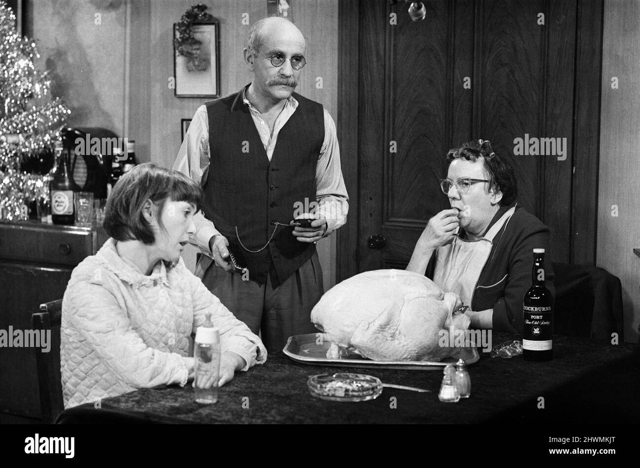 Rehearsals for a Christmas special of "Till Death Us Do Part". Pictured ...