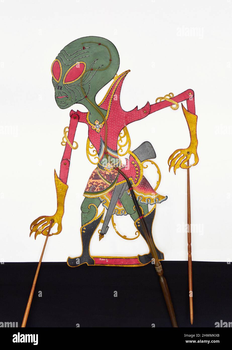 Shadow Puppet (Wayang Kulit) of Alien II or Planet II. Maker: Ki Enthus ...