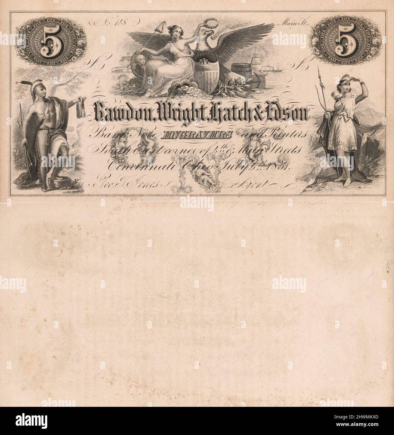 $5 Advertisement Bank Note. Manufacturer: American Bank Note Company ...