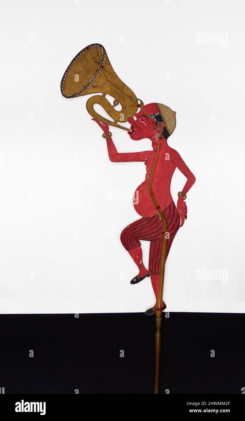 Shadow Puppet (Wayang Kulit) of a Baritone Horn Player or Trompet 2 ...