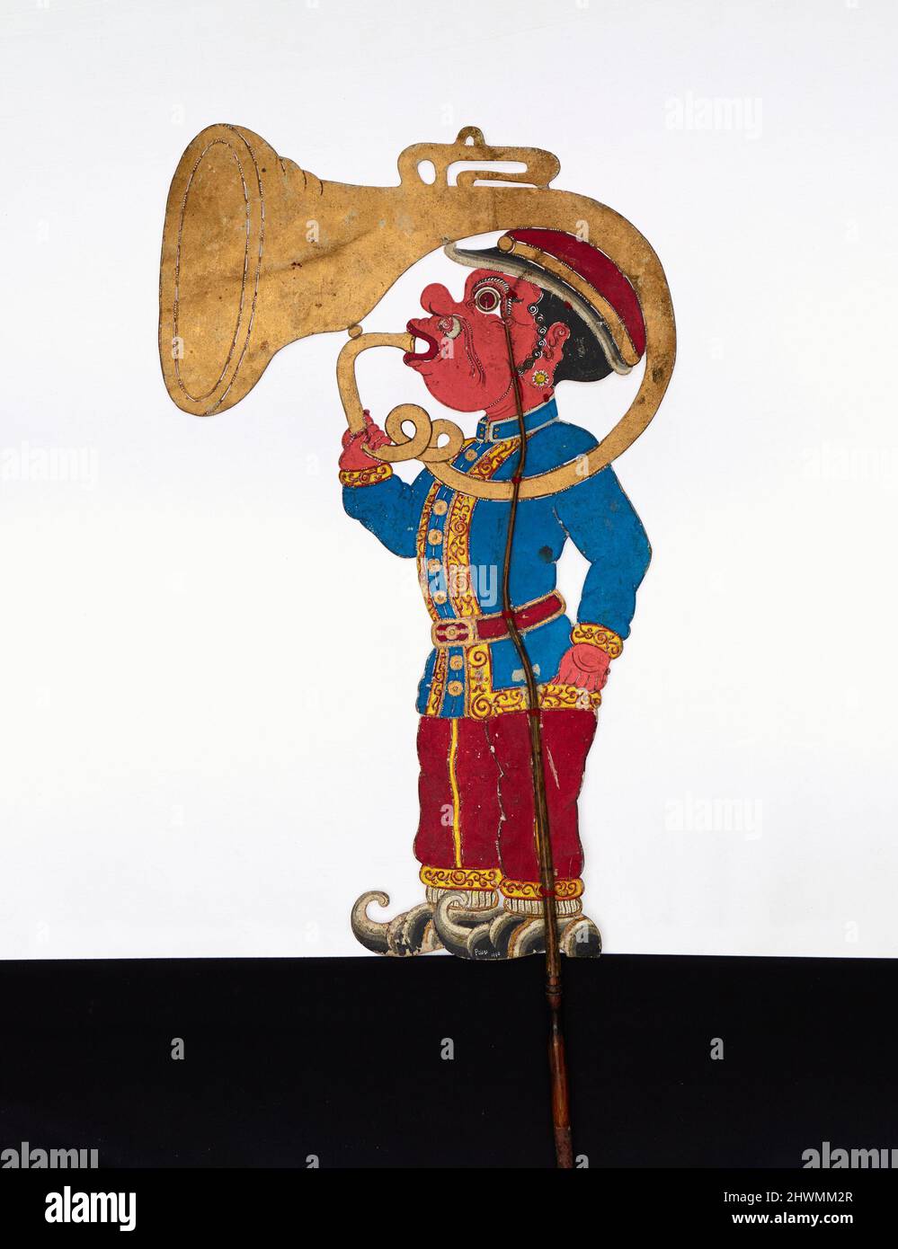 Shadow Puppet (Wayang Kulit) of a Sousaphone Player or “Trompet 1 ...