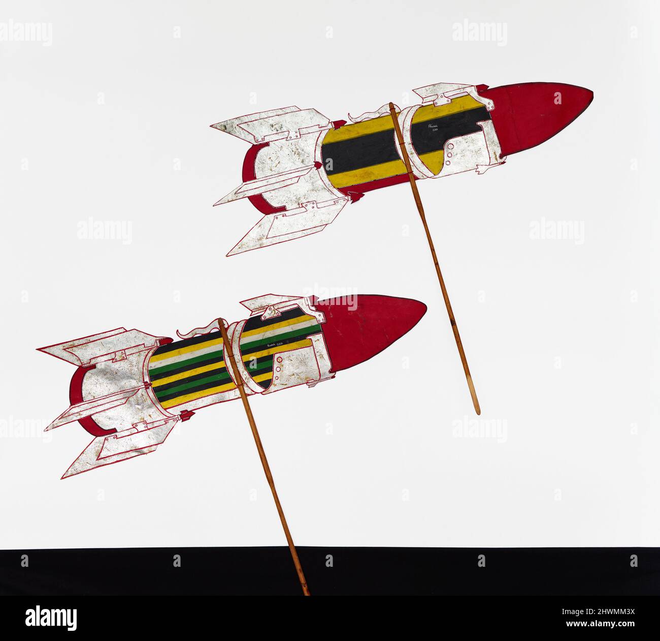 Shadow Puppet (Wayang Kulit) of a Scud Missile or Rudal. Maker: Ki ...