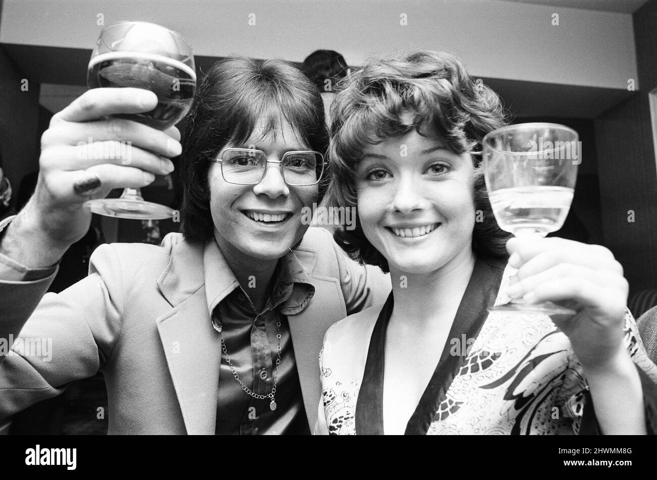 Cliff Richard and Deborah Watling, actors starring in Take Me High, a ...