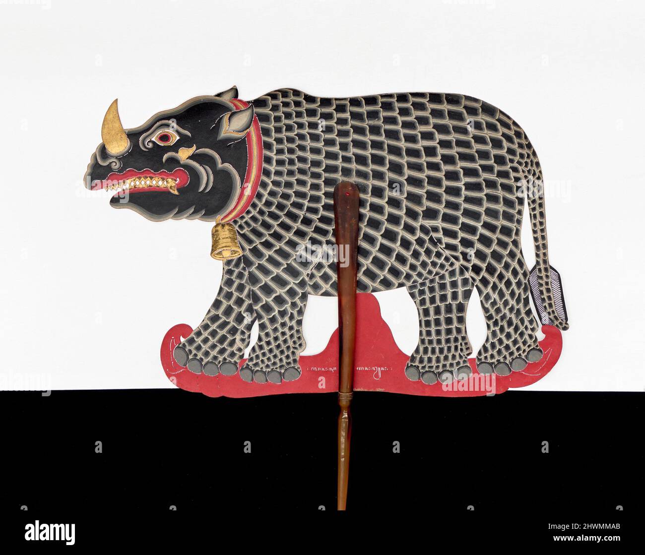 Shadow Puppet (Wayang Kulit) of Badak, from the set Kyai Nugroho. Maker ...