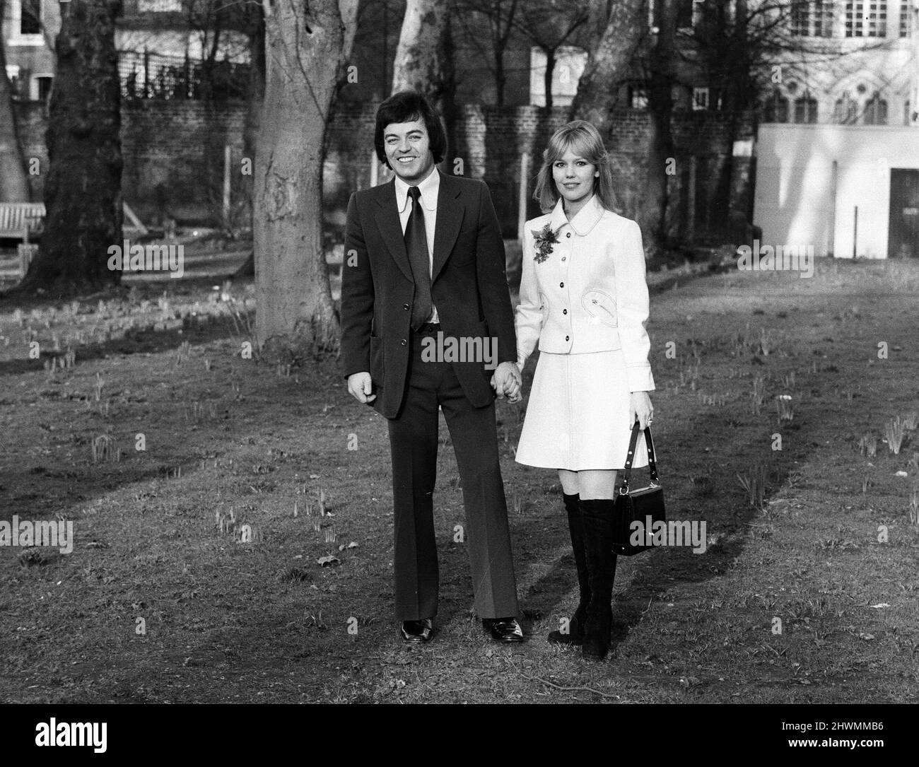 The wedding of Tony Blackburn and Tessa Wyatt at Caxton Hall, London ...