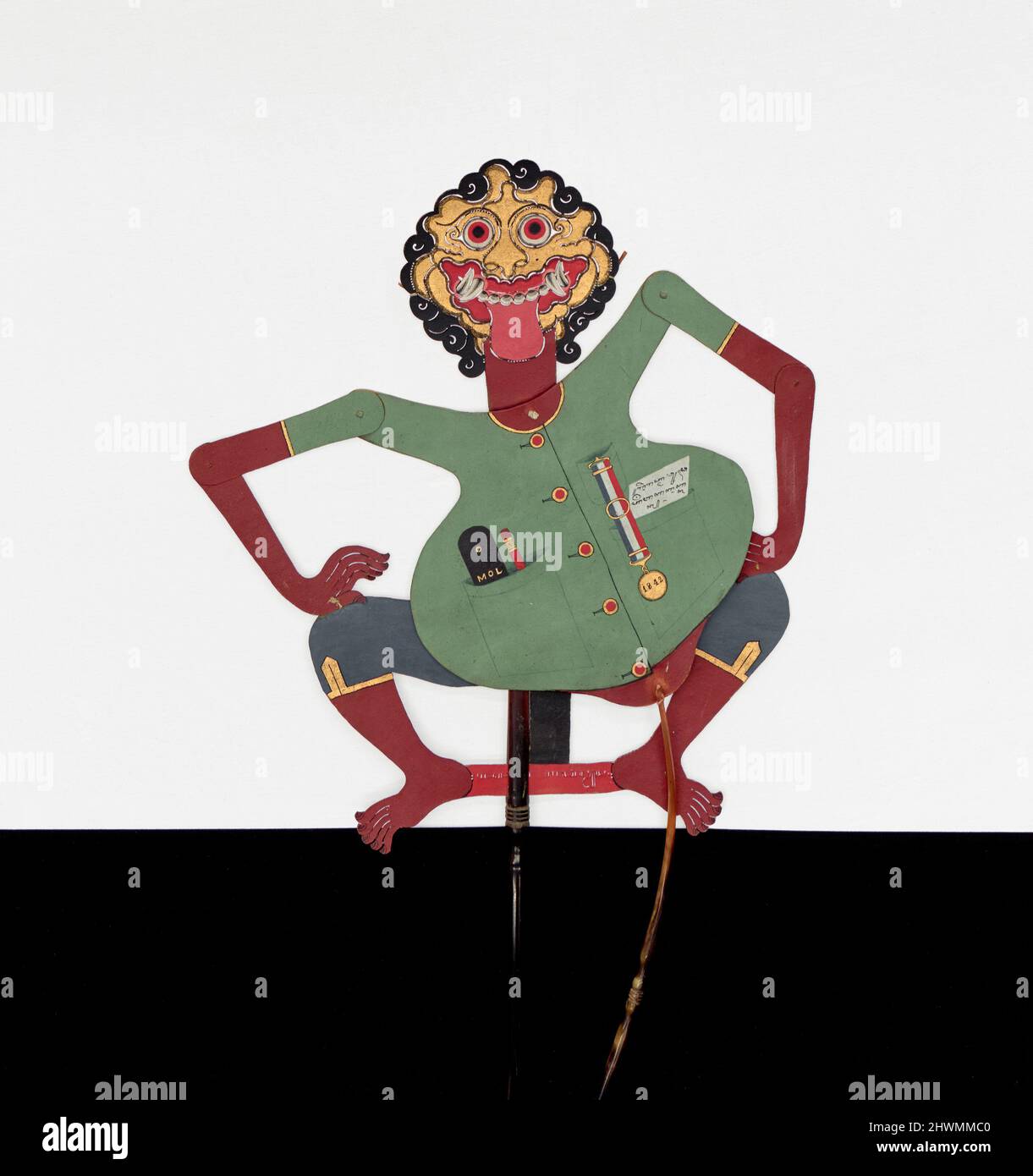 Shadow Puppet (Wayang Kulit) of Keblak, from the set Kyai Nugroho ...