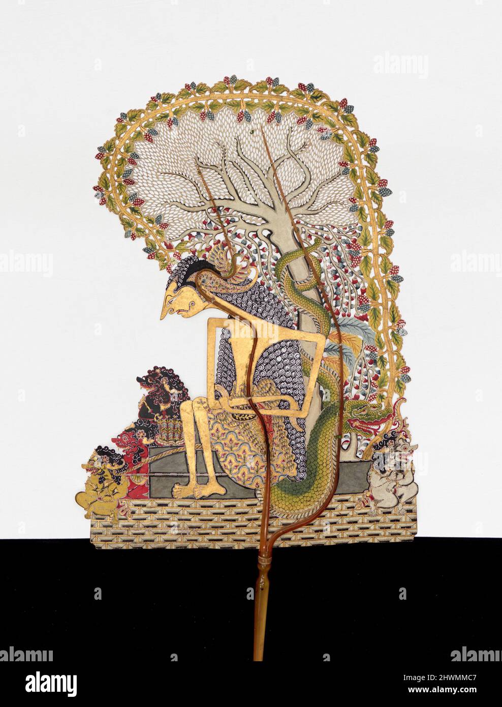 Shadow Puppet (Wayang Kulit) of Arjuna Bertapa or Ciptoning (Arjuna in ...