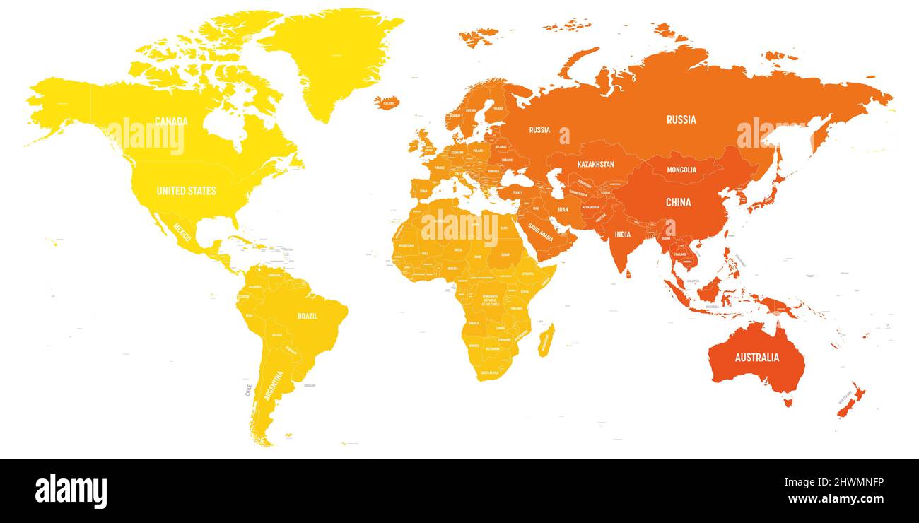 Colorful political map of World Stock Vector Image & Art - Alamy