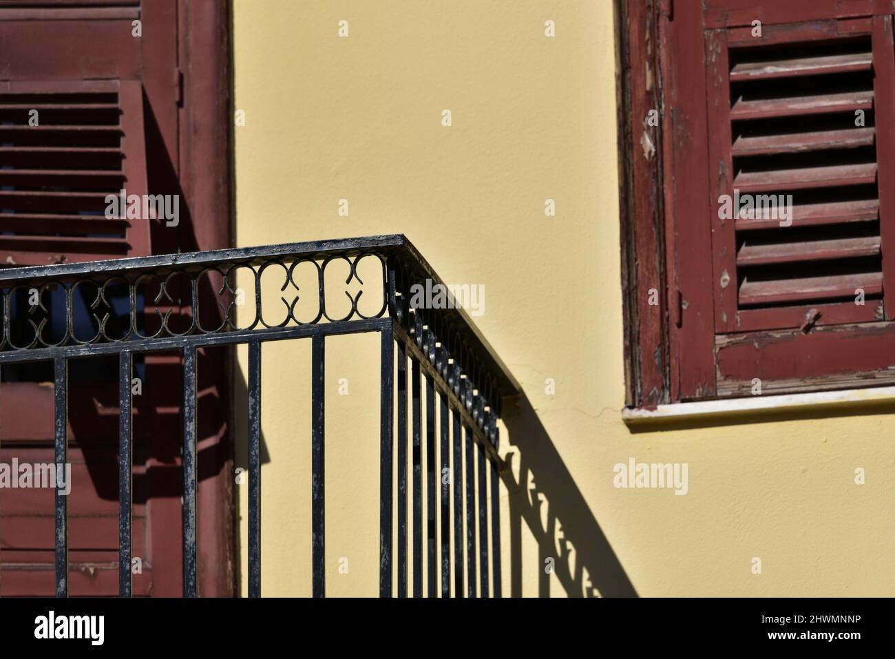 Traditional rural house handcrafted wrought iron balcony railing ...