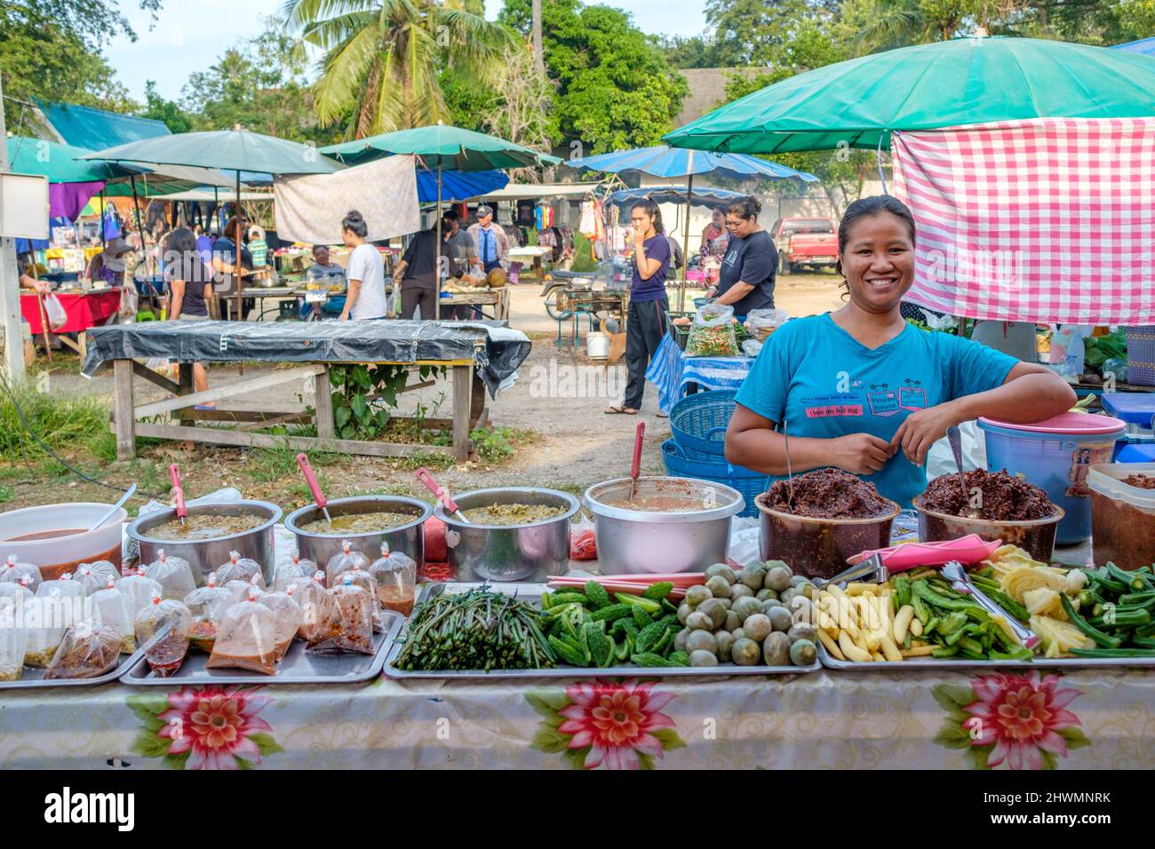 Local Sunday market in Khao Tao village just south of Hua Hin in ...