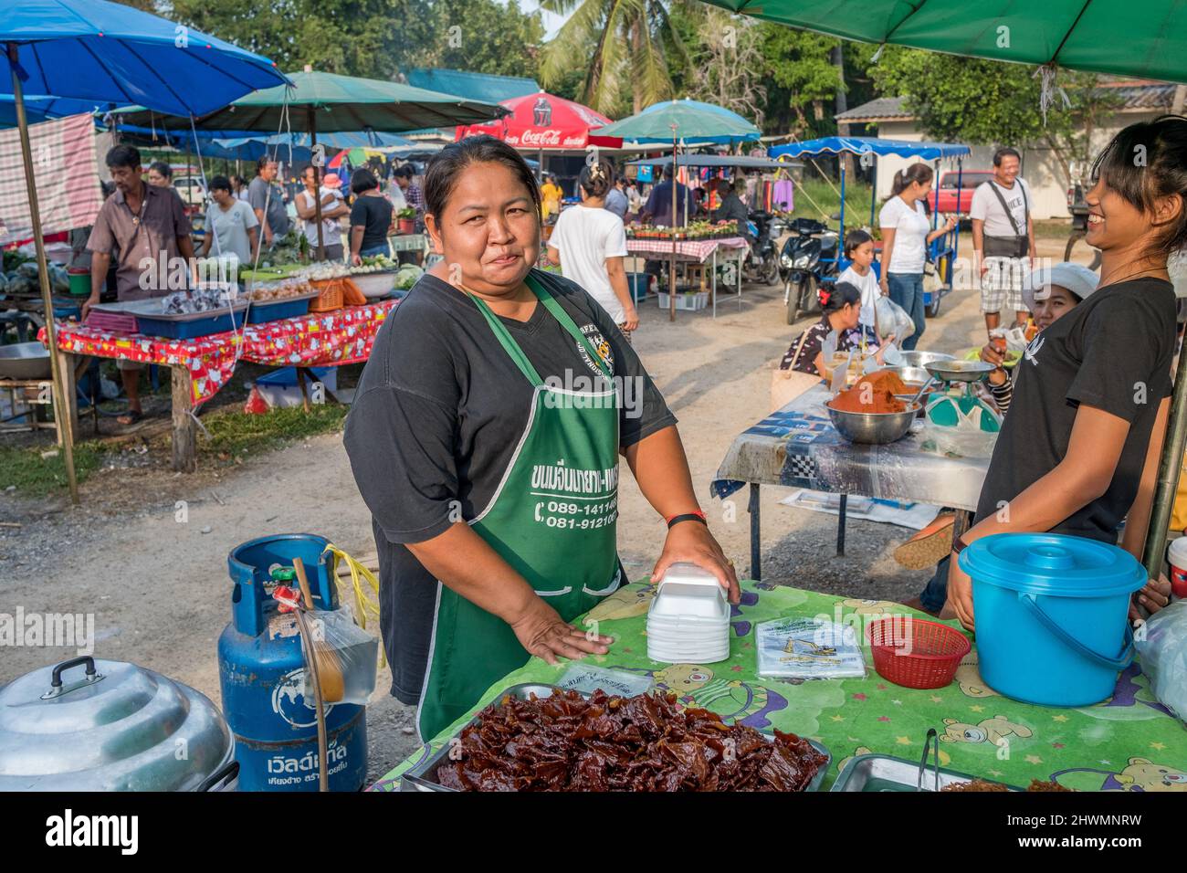 Local Sunday market in Khao Tao village just south of Hua Hin in ...