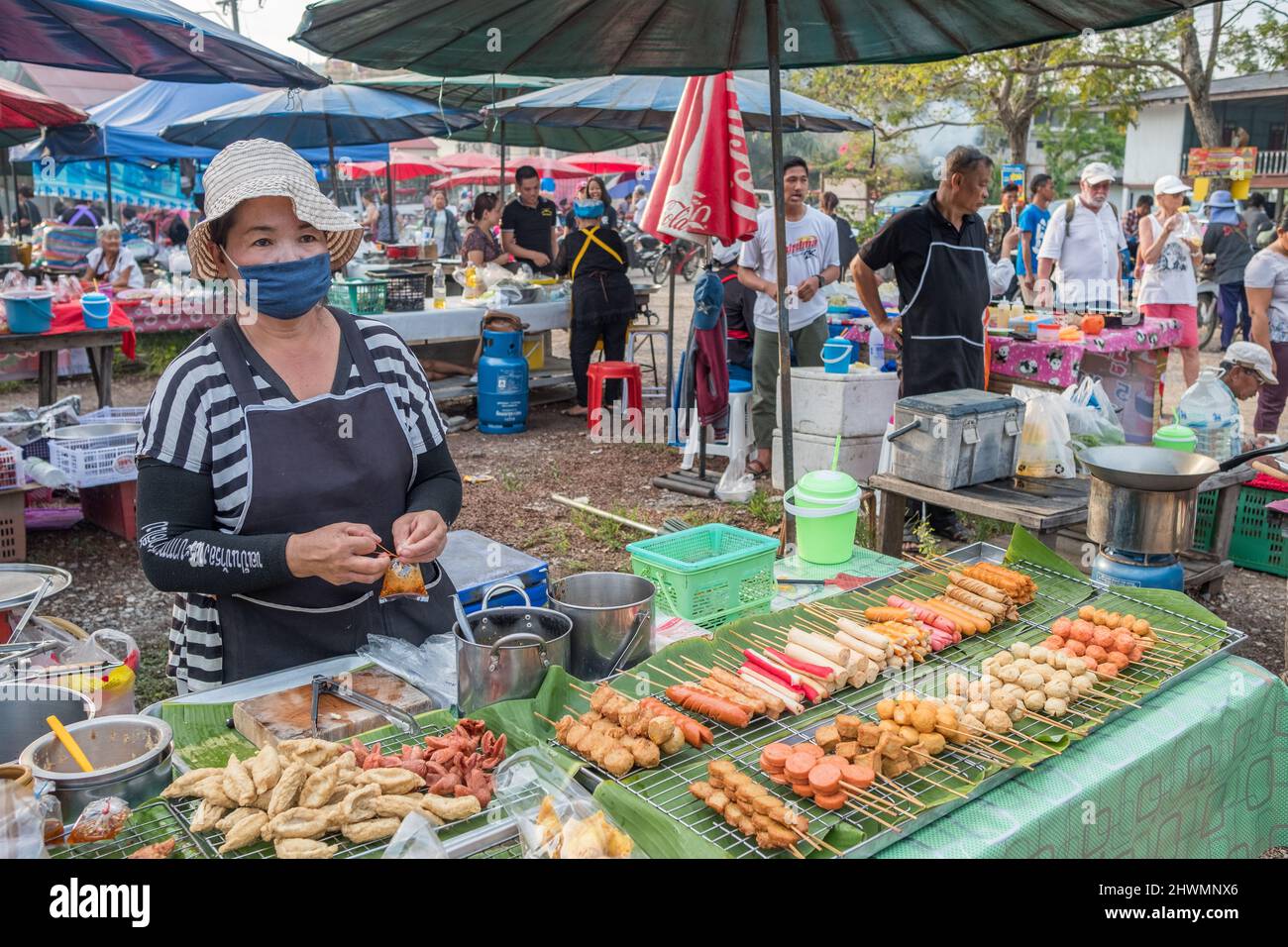 Local Sunday market in Khao Tao village just south of Hua Hin in ...