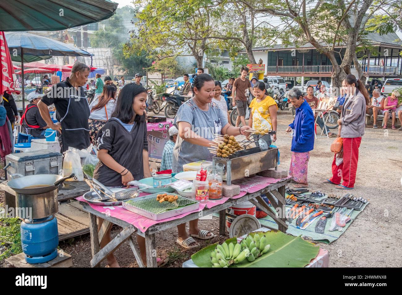 Local Sunday market in Khao Tao village just south of Hua Hin in ...