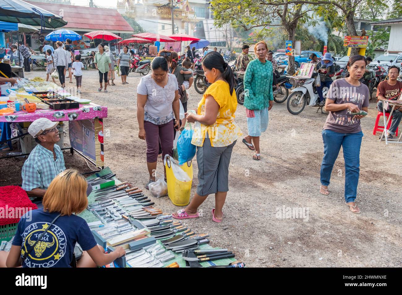 Local Sunday market in Khao Tao village just south of Hua Hin in ...