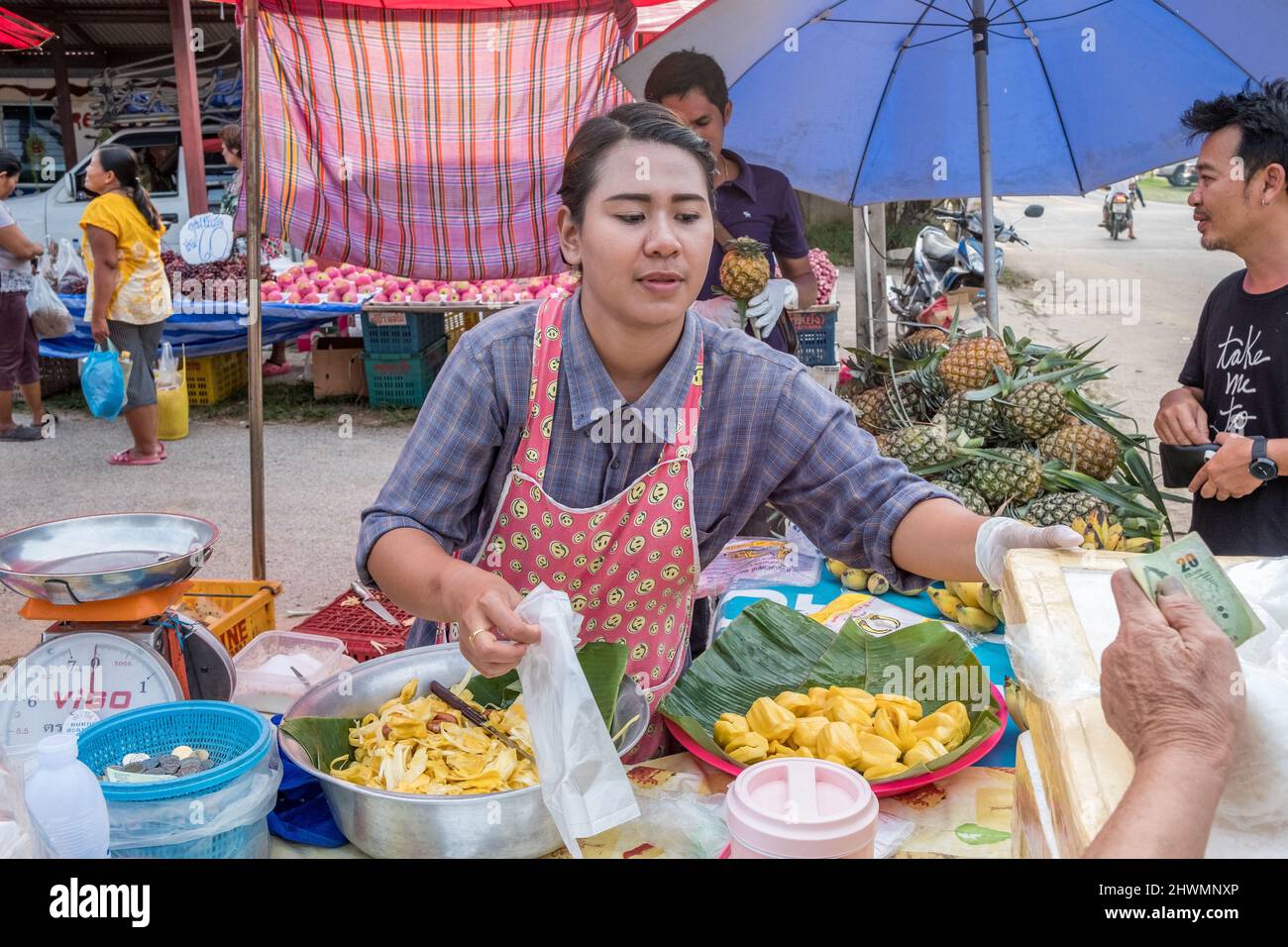 Local Sunday market in Khao Tao village just south of Hua Hin in ...