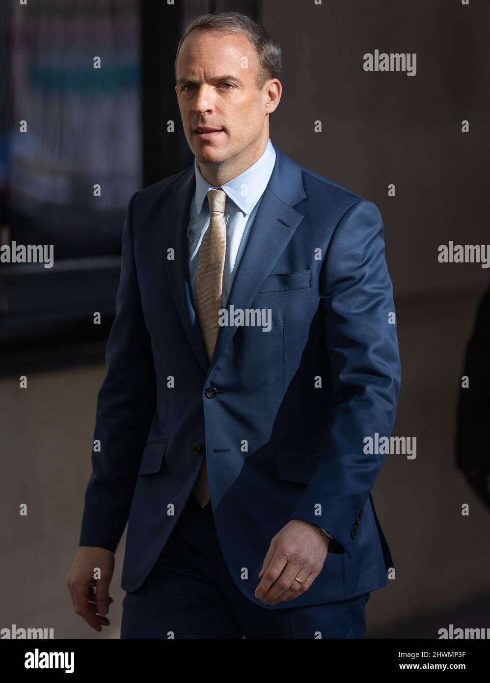 Dominic Raab arrives at BBC Broadcasting House to appear on Sophie ...