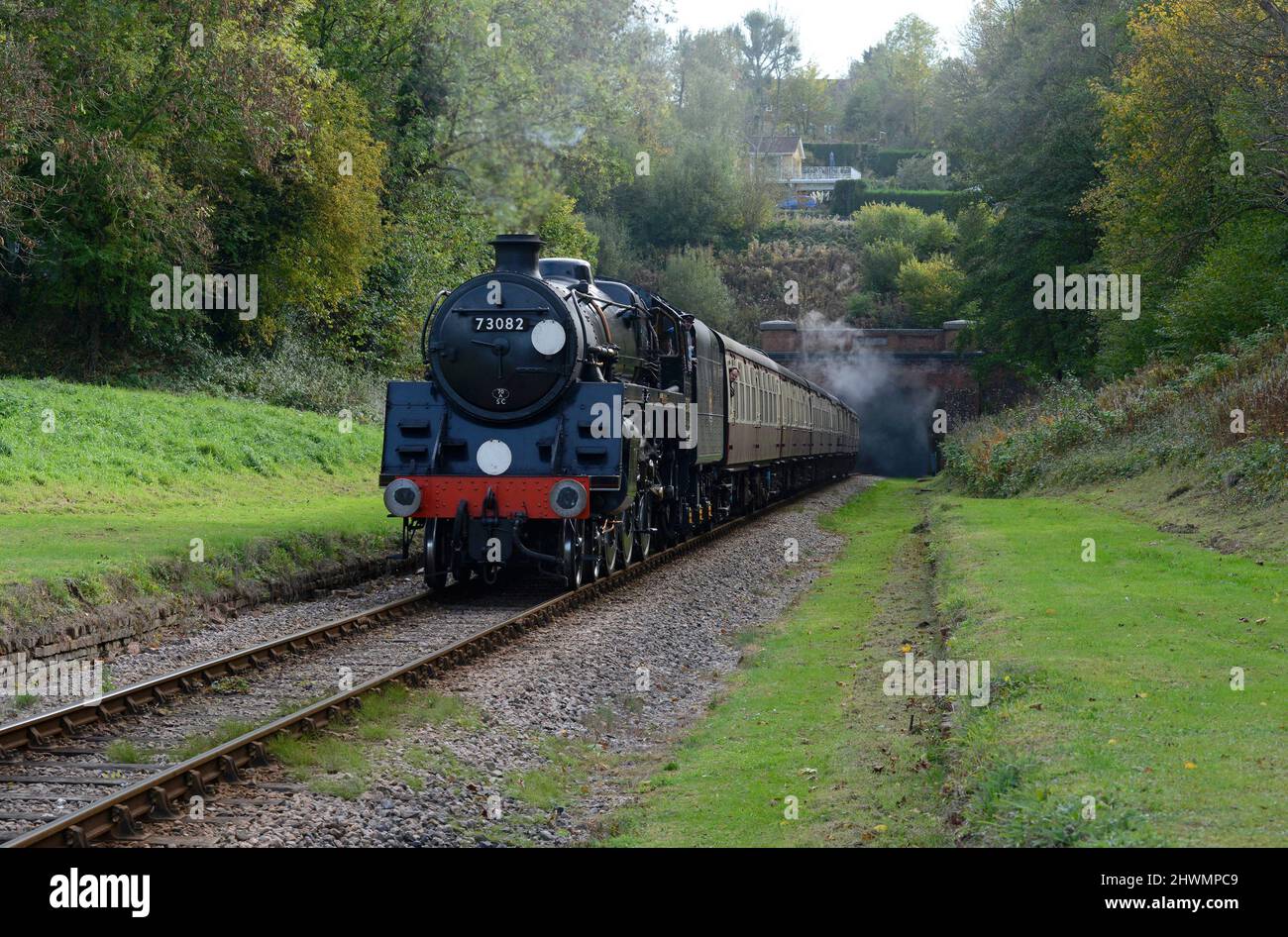 A steam train on the Bluebell preserved heritage railway line in East Sussex, UK Stock Photo - Alamy
