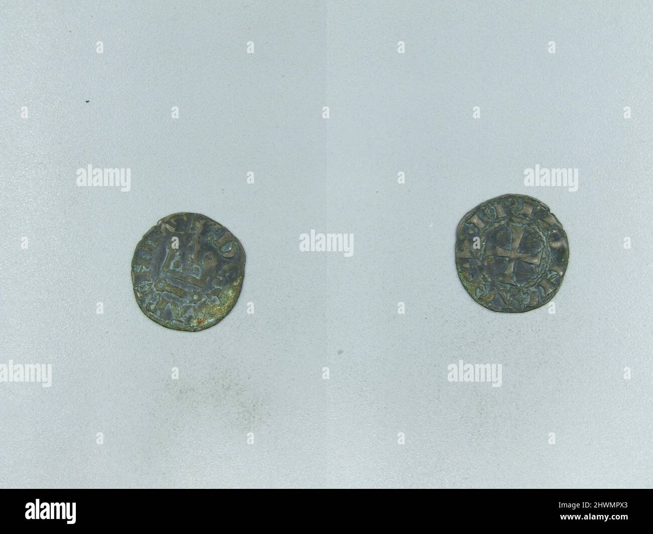 1 Denier of Charles I or II from Clarentza. Ruler: Florent of Hainaut ...