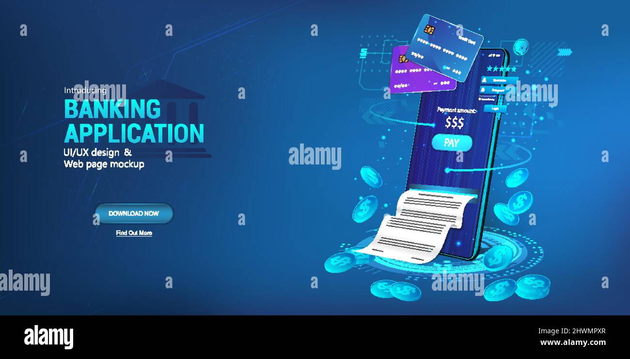 3d isometric mobile payment hi-res stock photography and images - Alamy