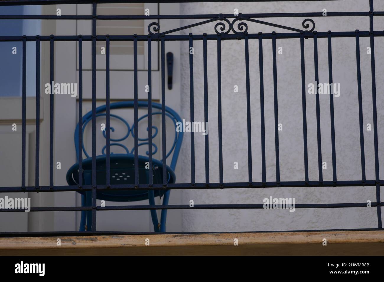 Traditional rural house handcrafted wrought iron balcony railing in ...